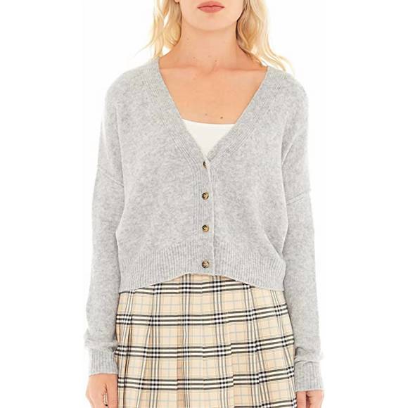 Love Tree | Sweaters | New Love Tree Nat Cropped Cardigan In Heather ...